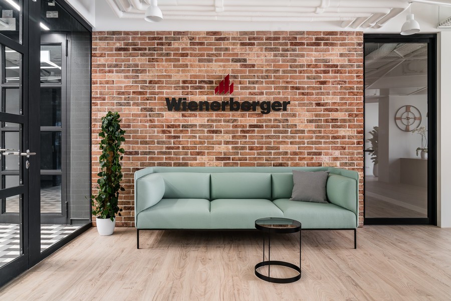 Design of the new Wienerberger office inspired by the company's profile ...